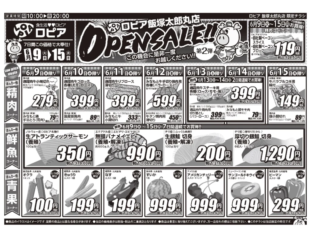 ロピア飯塚太郎丸店6/5開店｜チラシだけじゃない来店前情報を解説 | ぶきっちょのモノづくりブログ