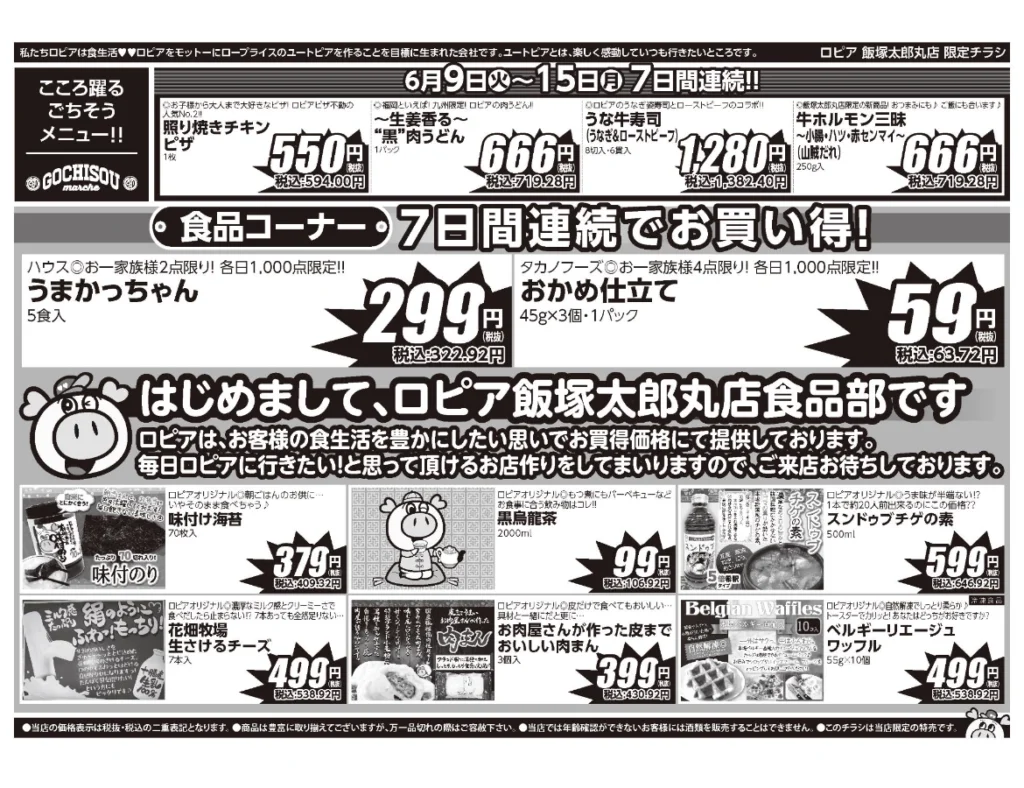 ロピア飯塚太郎丸店6/5開店｜チラシだけじゃない来店前情報を解説 | ぶきっちょのモノづくりブログ